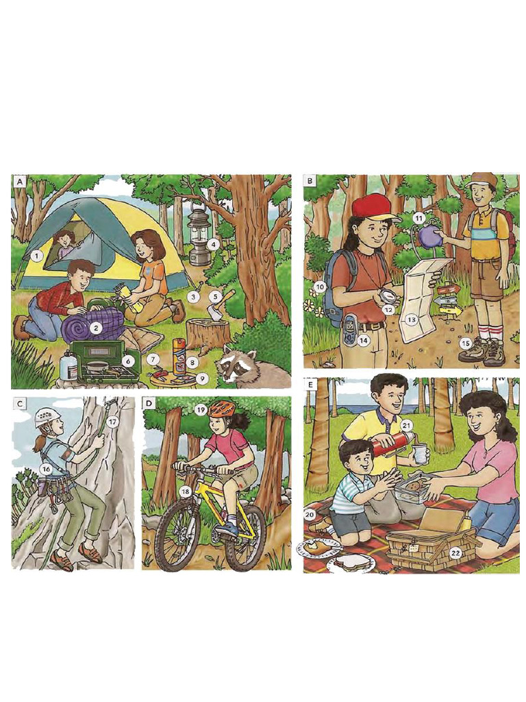 Outdoor Recreation / Outdoor Activity Vocabulary | PDF