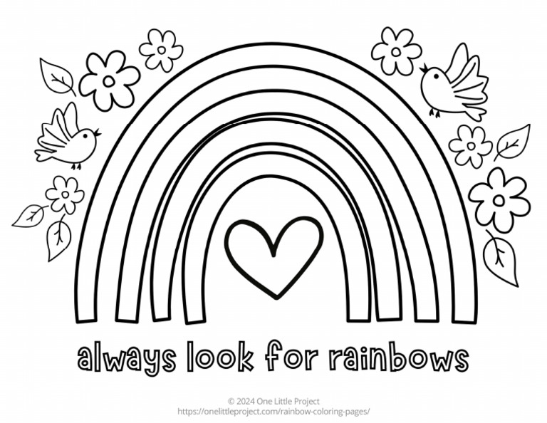 Rainbow Coloring Sheet | PDF