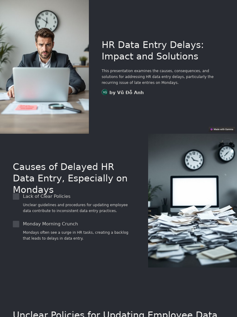 HR Data Entry Delays Impact and Solutions | PDF | Employment | Payroll