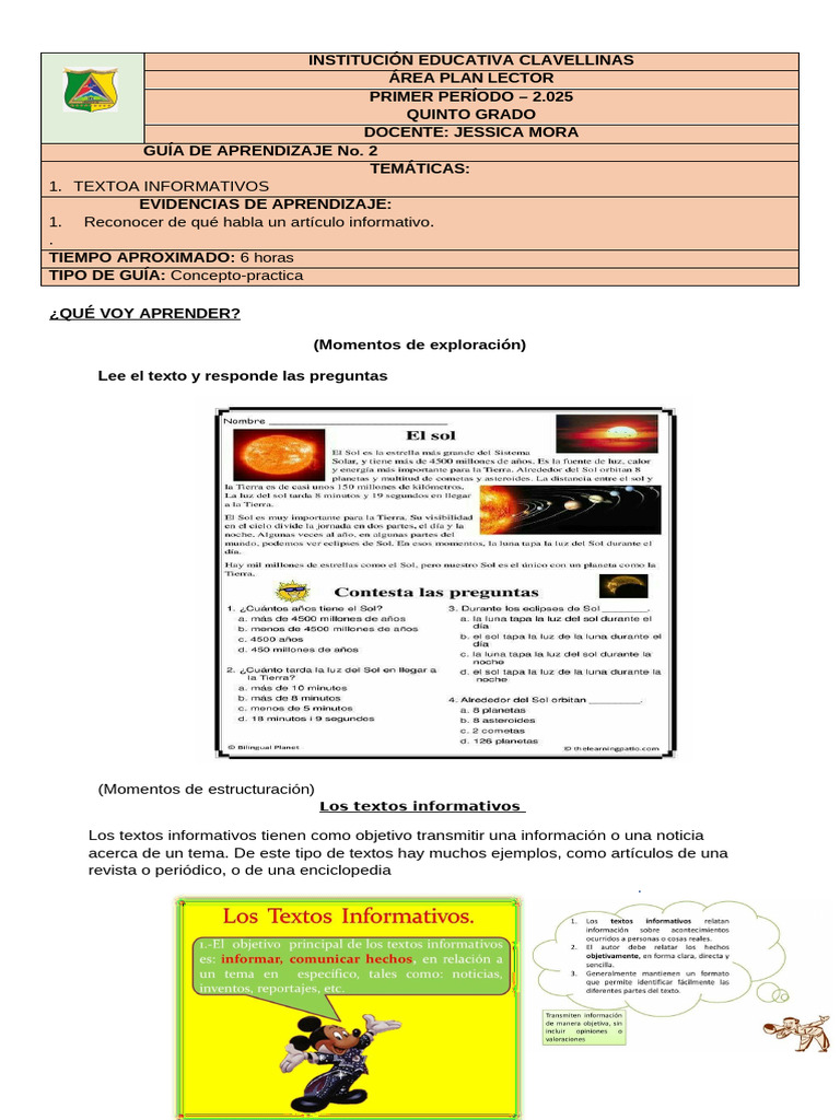 Textos Informativos | PDF | Comunicación humana | Cognición