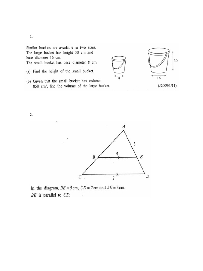 Similarity Worksheet | PDF