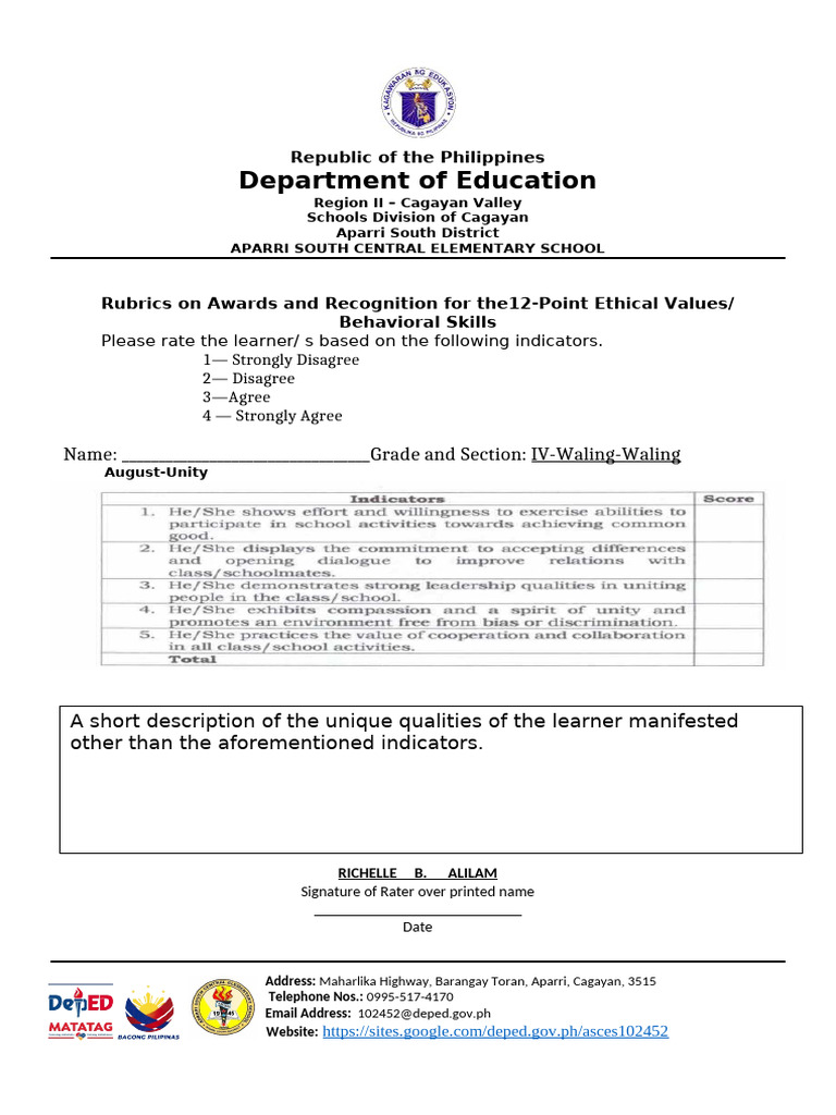 RDELC-CRITERIA | PDF