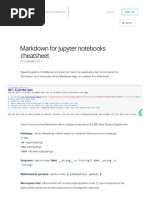 Markdown For Jupyter Notebooks Cheatsheet | PDF | Software | Typography