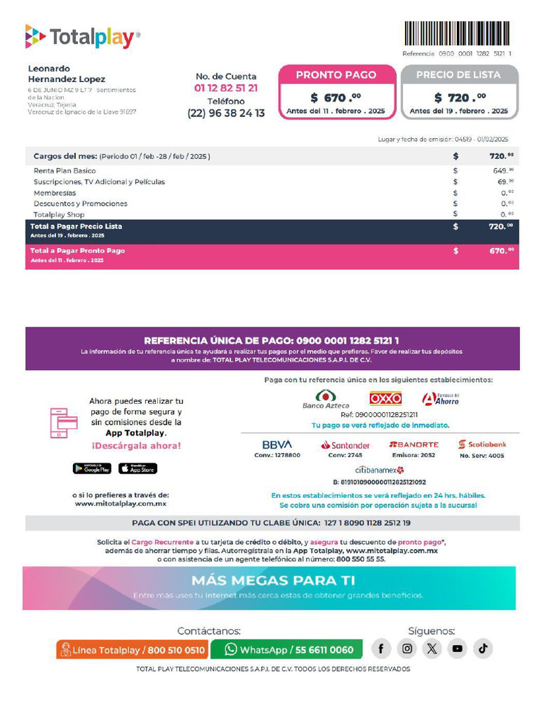 Factura Totalplay | PDF