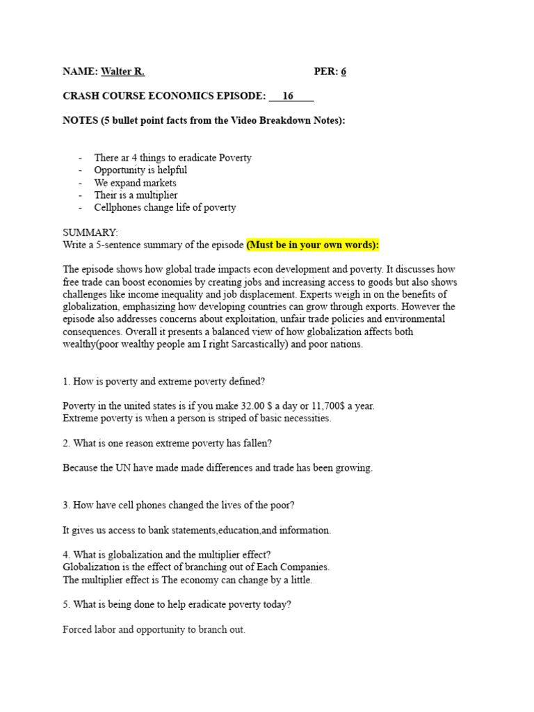 Globalization's Impact on Poverty Explained | PDF