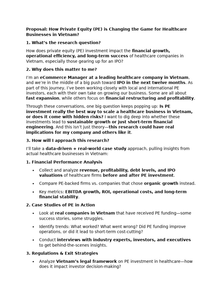 Final Research Project Topic Selection | PDF | Investing | Private Equity