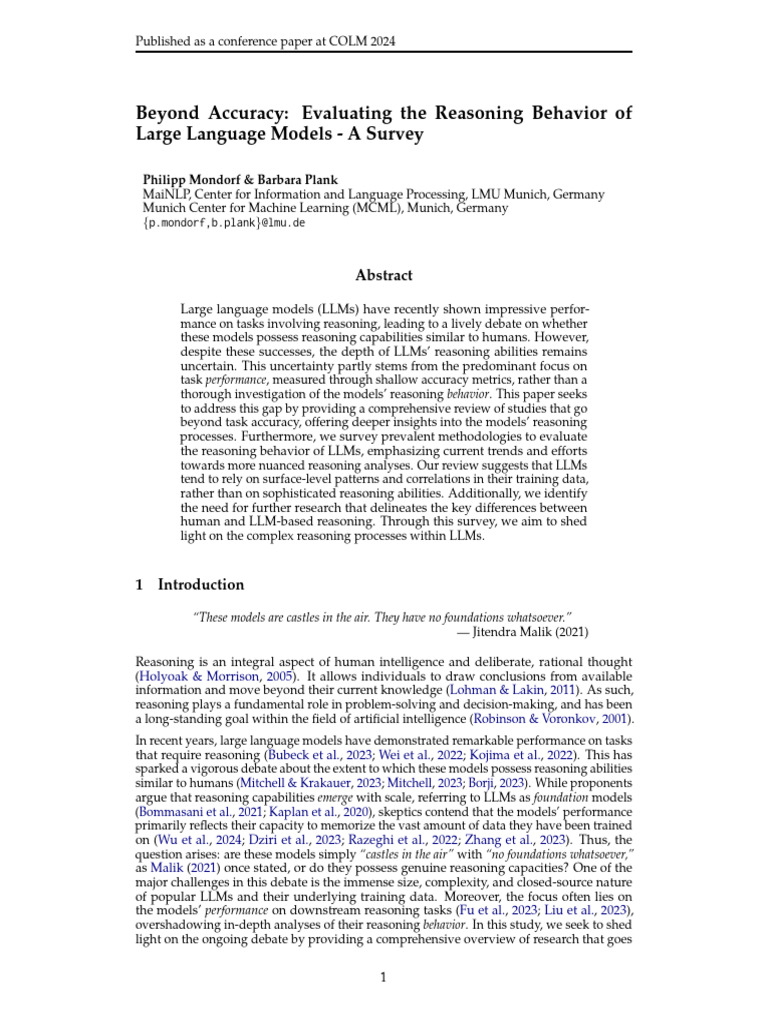 Beyond Accuracy: Evaluating The Reasoning Behavior of Large Language ...