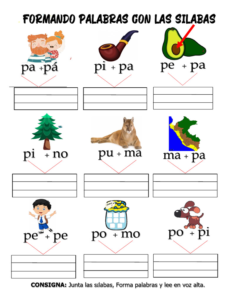 Forma Palabras con Sílabas Básicas | PDF