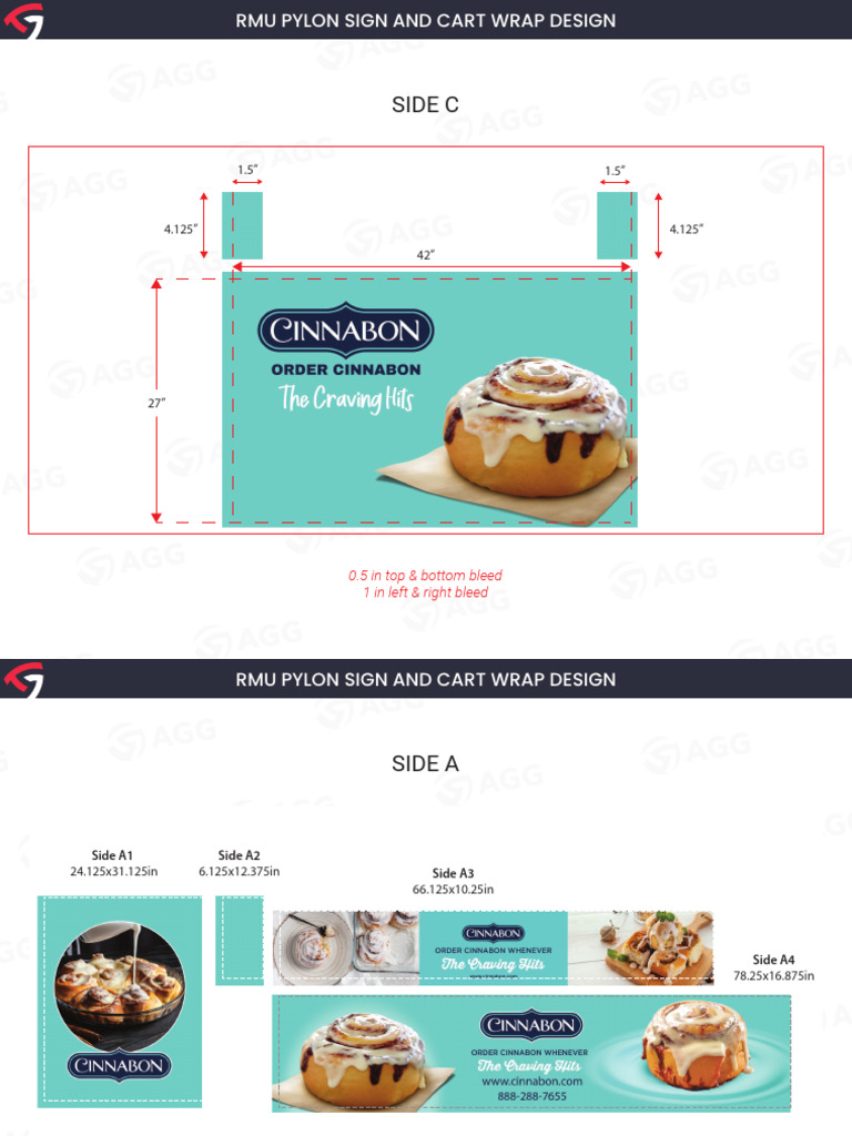 INITIAL PROOF - Cinnabon RMU Pylon Sign and Cart Wrap 01.25.23 | PDF