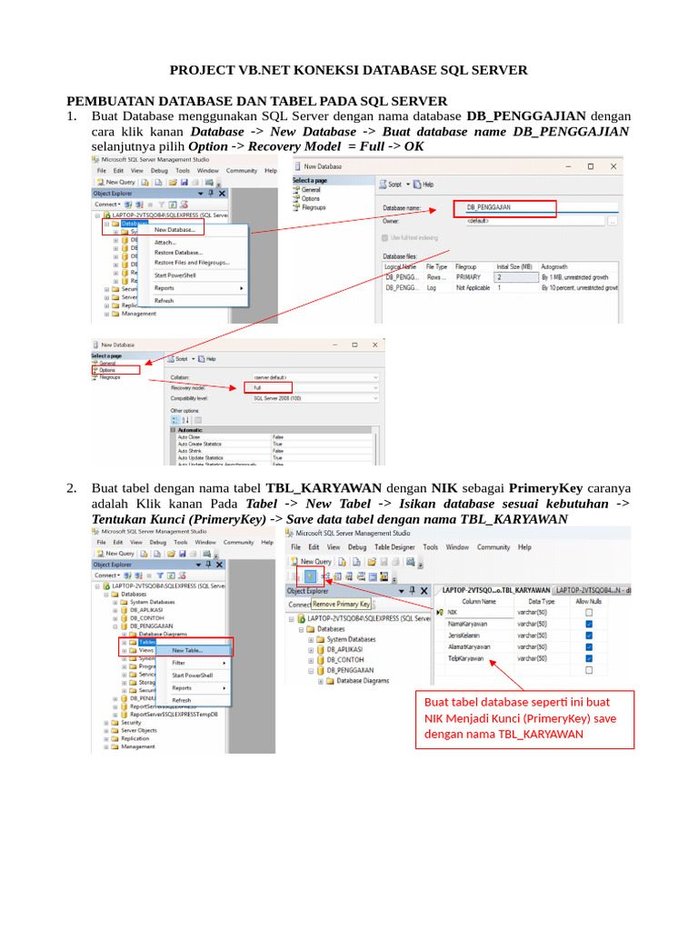SINTAK VB.NET PROJECT 1 KONEKSI DATABASE | PDF