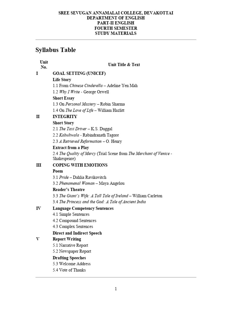 Fourth Sem English | PDF | Disciplines | George Orwell