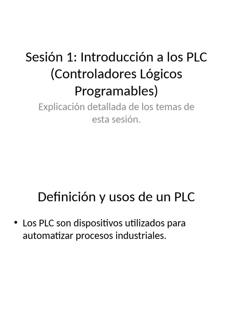 Introducción a PLC y Lenguaje Ladder | PDF