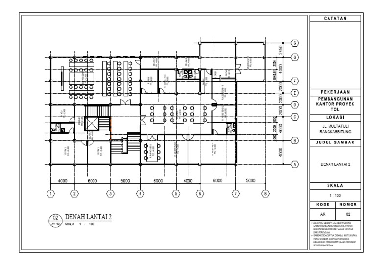 Ar-02 Denah Lantai 2 | PDF