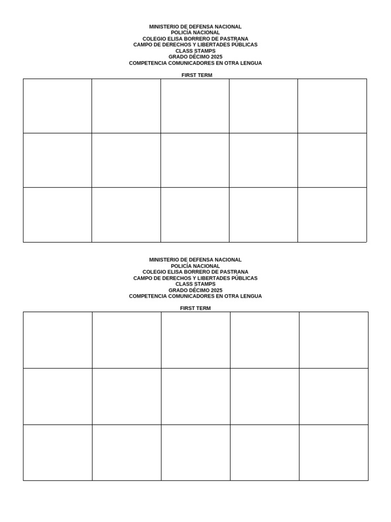Class Stamps Rubric | PDF