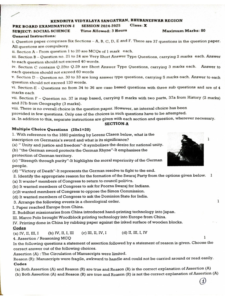 X SST PB-1 QP KV BBSR 24-25 | PDF