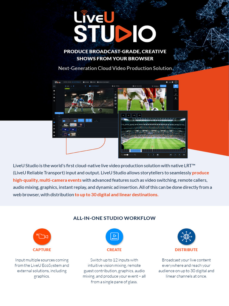 LiveU Studio Brochure - Nov24 | PDF | Video | Codec