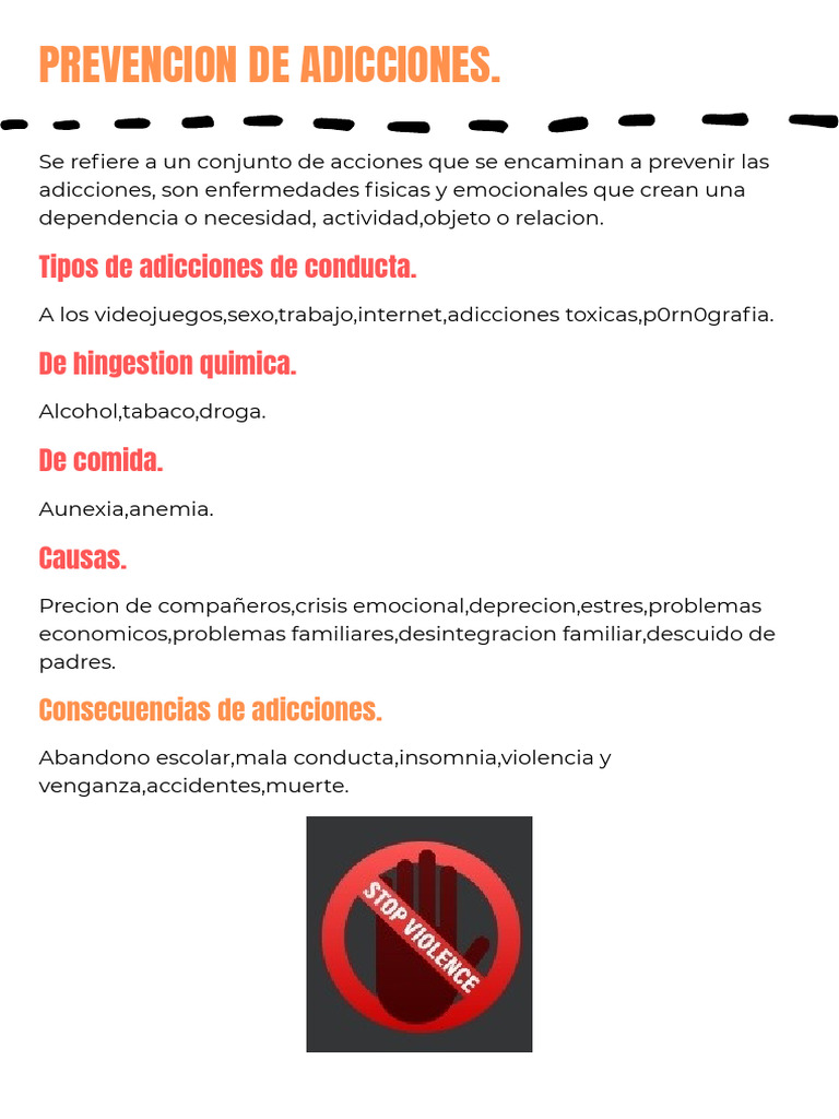Prevención de Adicciones: Tipos y Consecuencias | PDF