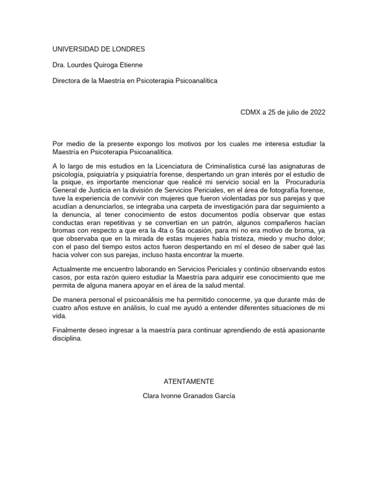 Carta Motivo | PDF