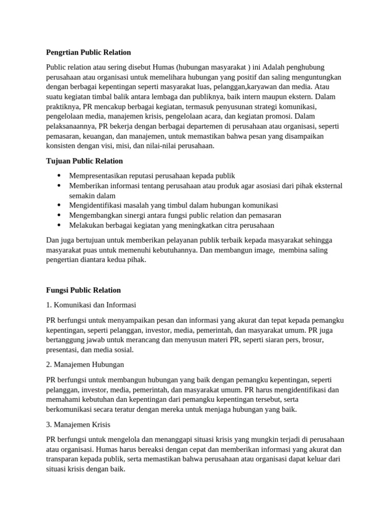 Paper Public Relation | PDF
