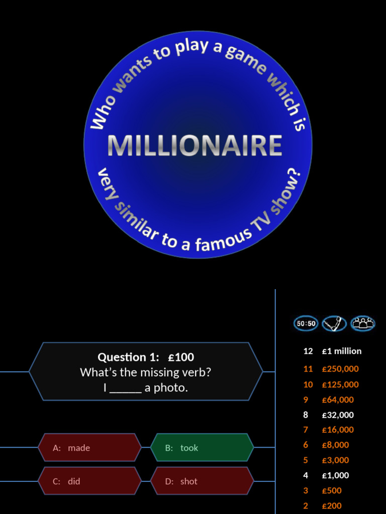 English Verb Quiz Game | PDF