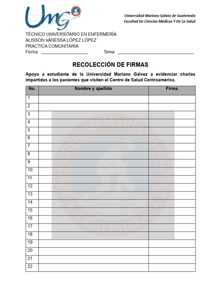 Formato de Firmas | PDF