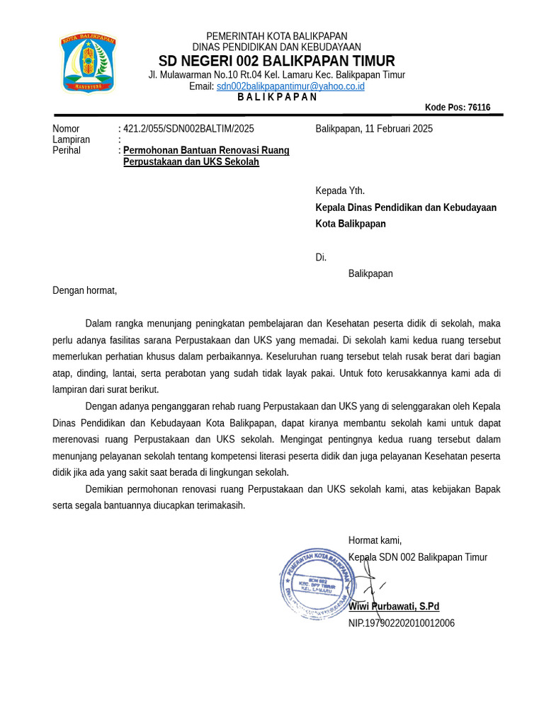 Proposal Perpus Dan UKS | PDF