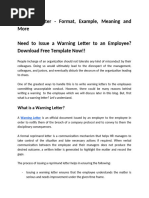 Employee Query Letter Guide and Samples | PDF