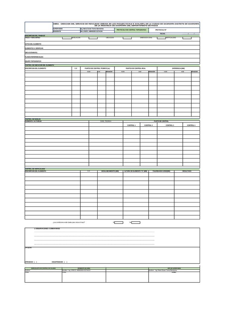 Protocolo Calidad | PDF