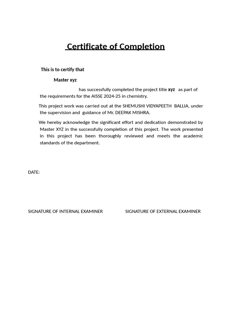 Certificate of Completion | PDF