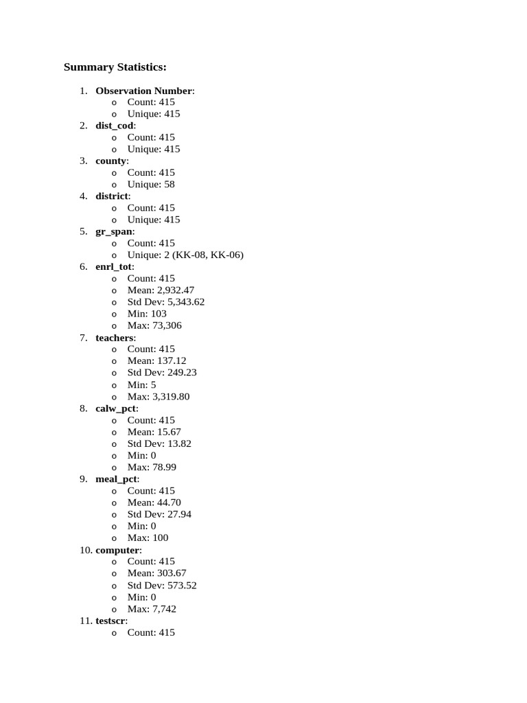 ca school summary statistics deepseek | PDF | Standard Deviation ... ca school summary statistics deepseek | PDF | Standard Deviation ...