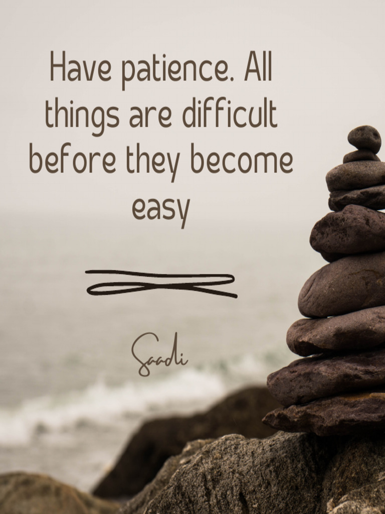 Motivational Quote About Patience Instagram Post | PDF