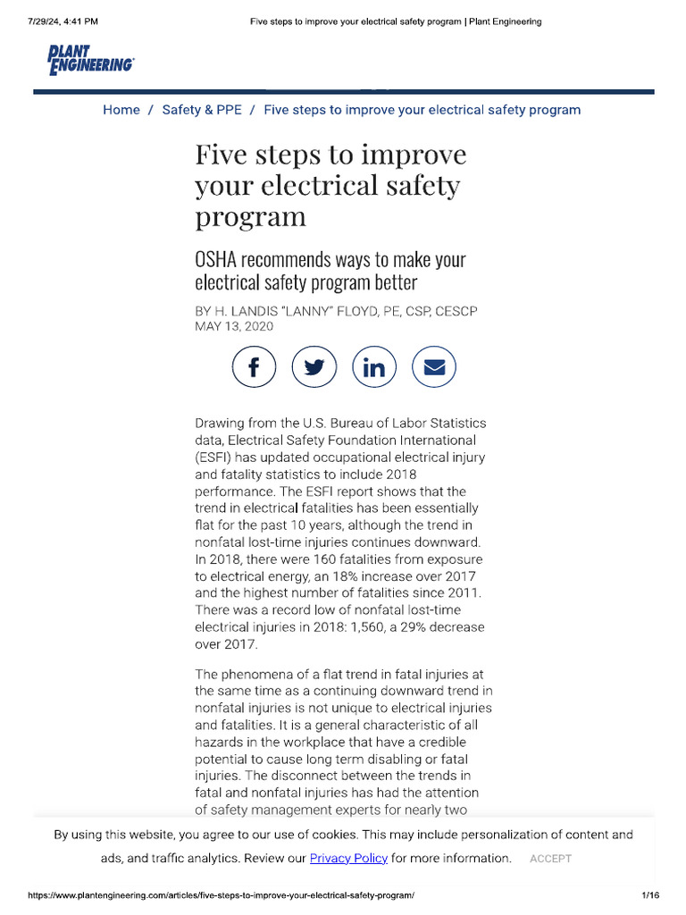 5 Steps To Improved Electrical Safety | PDF