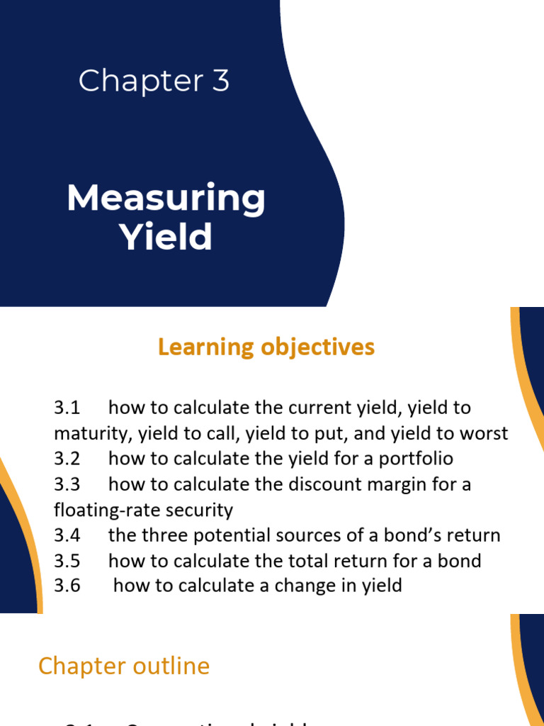 Chapter 3. Measuring Yield | PDF | Yield (Finance) | Bonds (Finance)