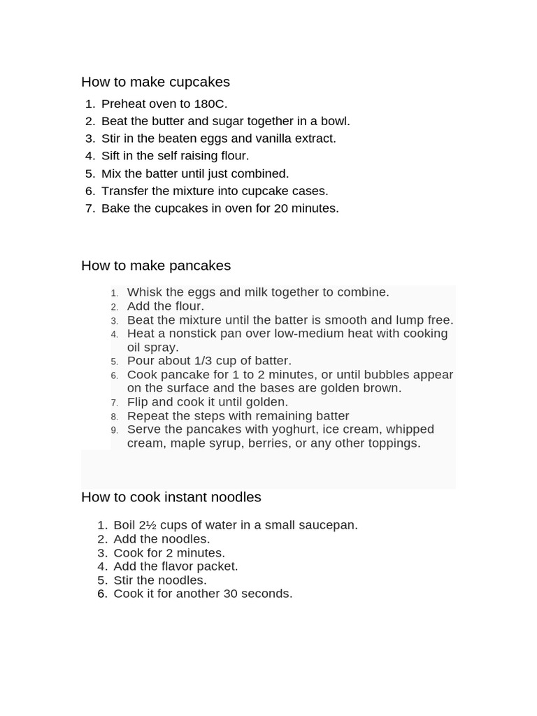 How To Make Cupcakes | PDF