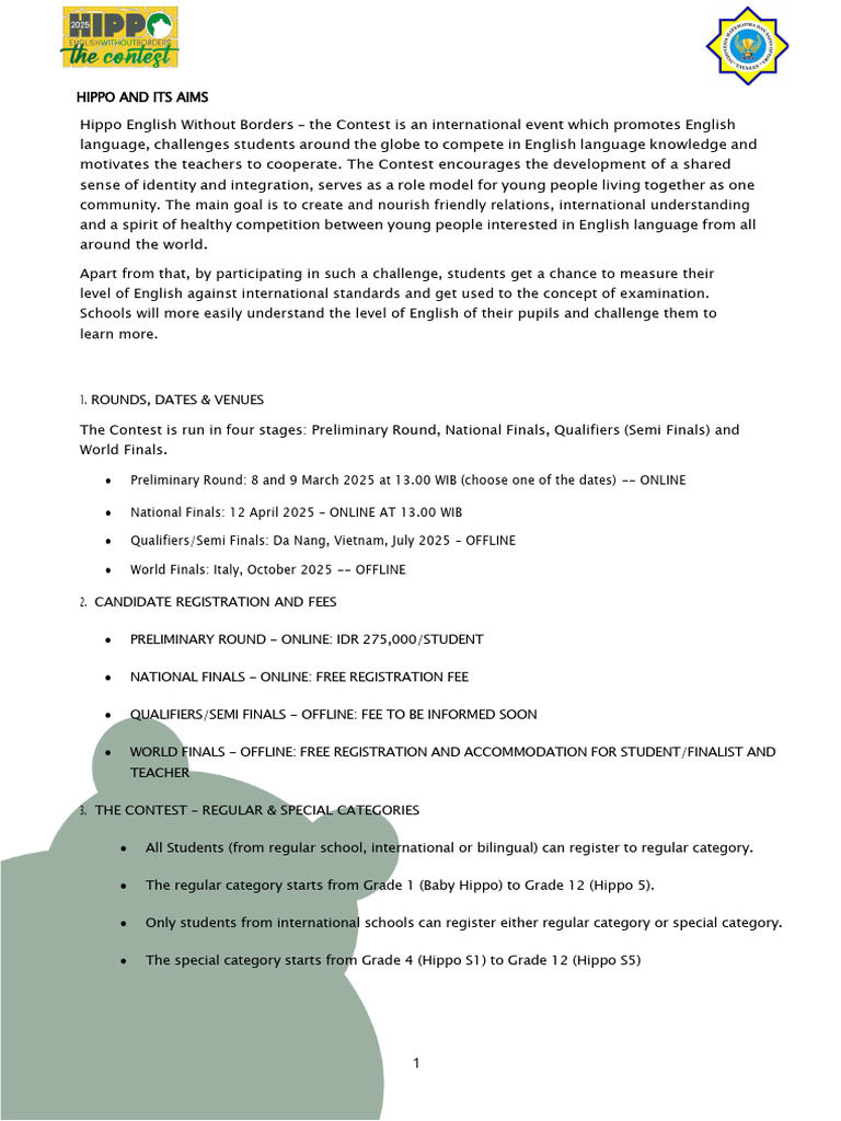 Hippo-2025-Regulations | PDF | Learning
