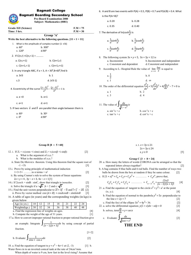 12 math(4)(1)(1)(1) | PDF | Perpendicular | Equations