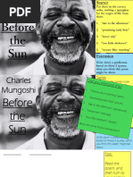 Before The Sun: by Charles Mungoshi | PDF | Poetry | Odor