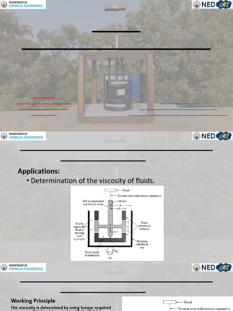 Lecture 10 Use of Equation of Change (Operation of A Qouette Viscometer ...