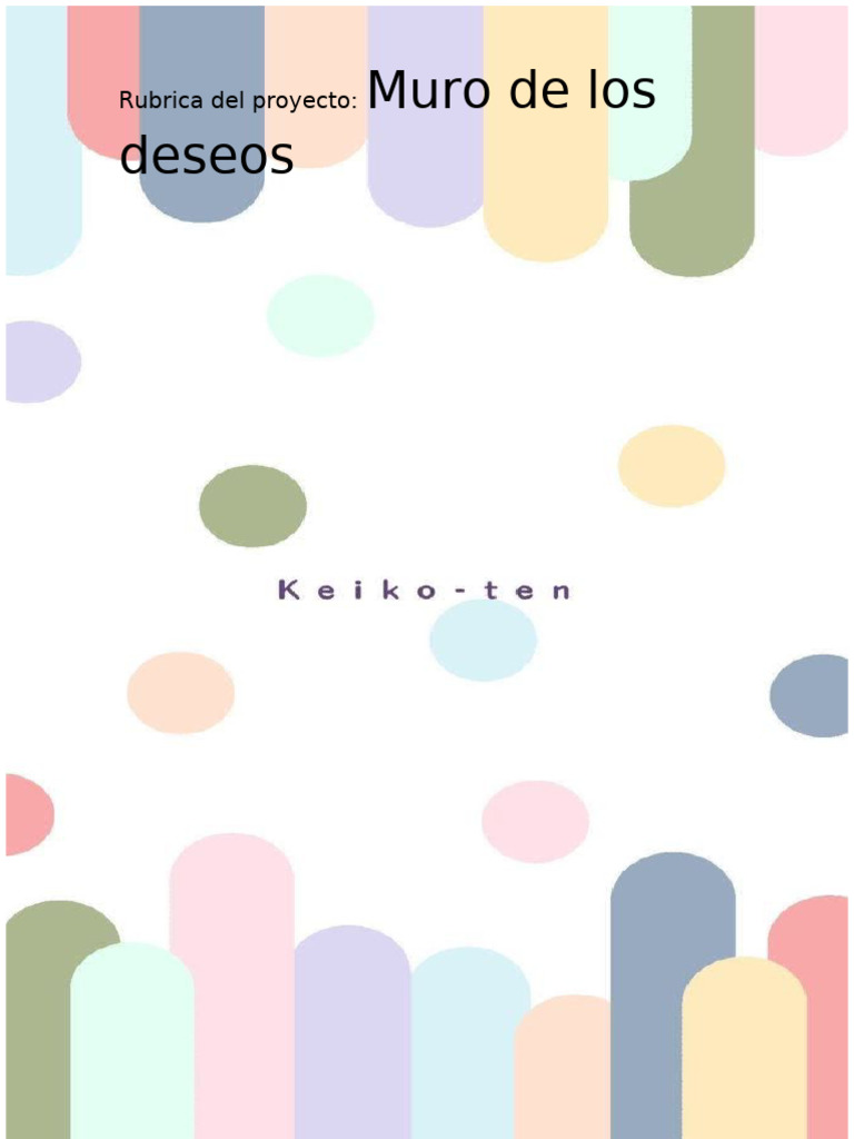 Rubrica Del Proyecto Muro de Los Deseos | PDF | Diseño | Comunicación humana