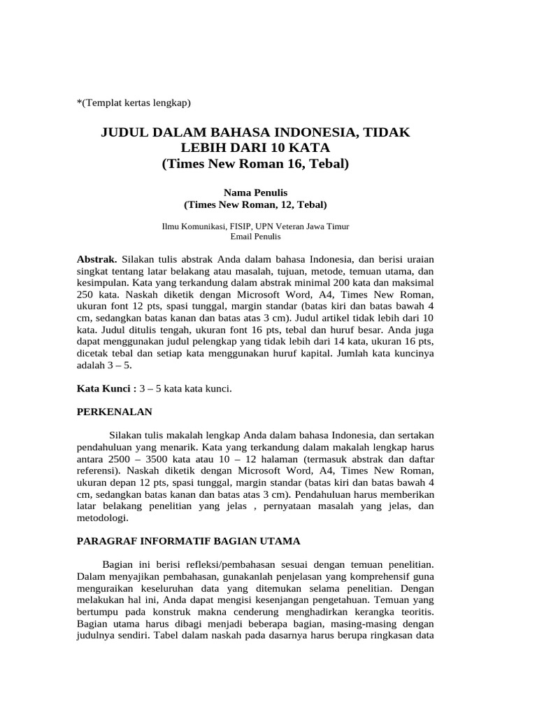 Paper Ilmiah TPI Template | PDF