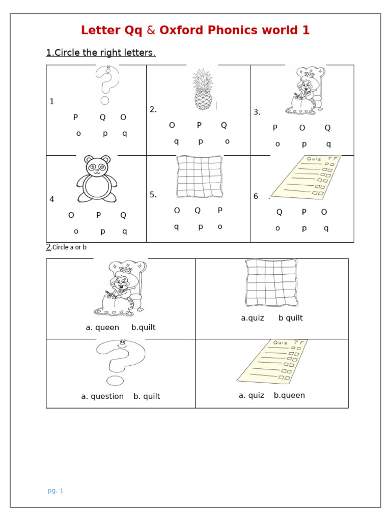 Letter Qq Activities for Kids | PDF