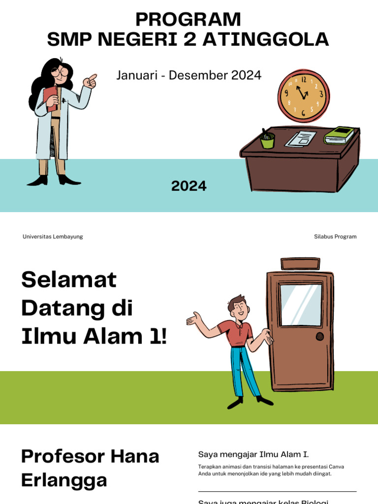 Biru Hijau Dan Ungu Ilustrasi Silabus Program Pendidikan Presentasi | PDF