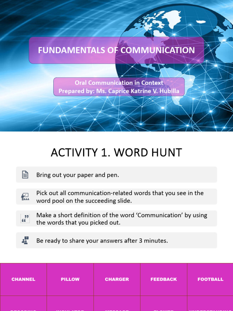 Fundamentals of Communication 2 | PDF | Communication | Information