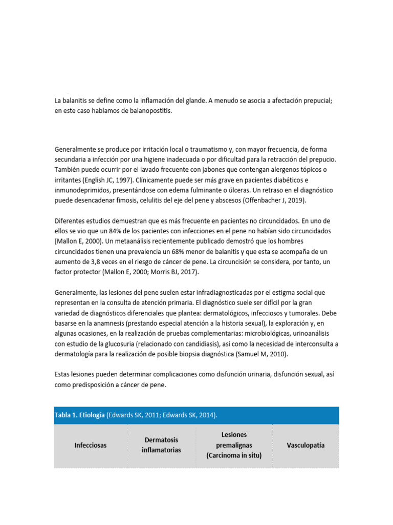 Balanitis | PDF | Medicina | Enfermedades y trastornos