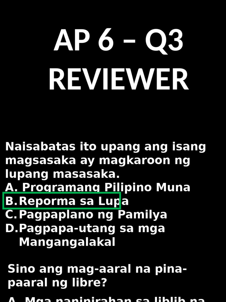 Ap 6 PT Q3 Reviewer | PDF
