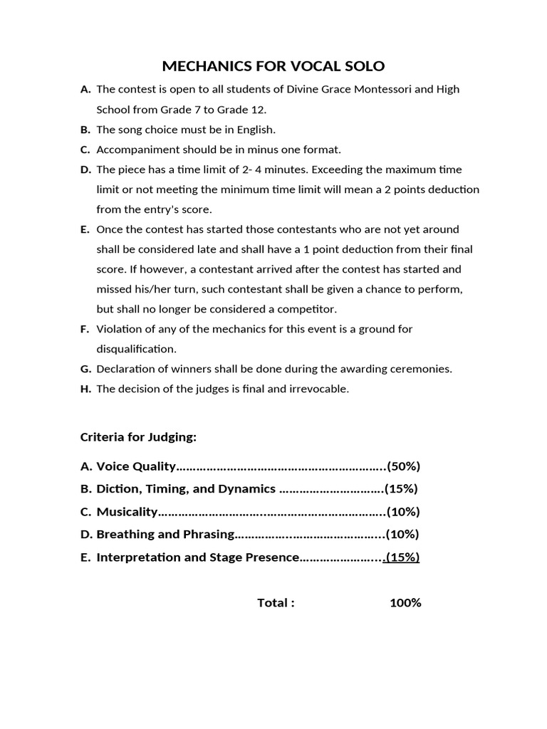 Vocal Solo Mechanics | PDF