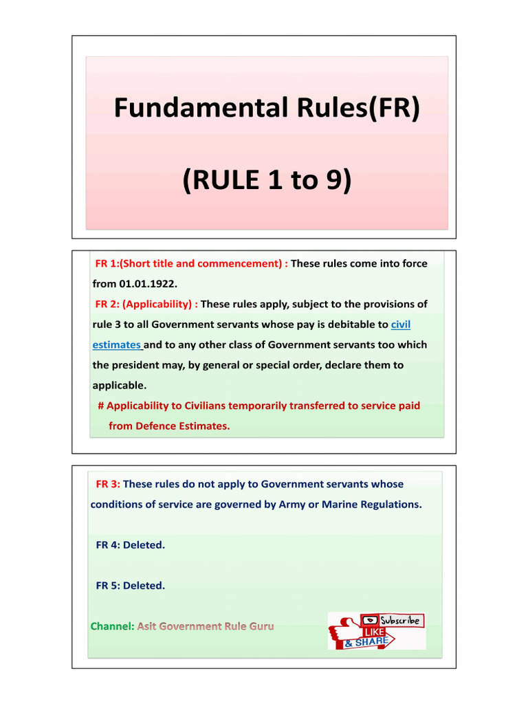 Fundamental Rules | PDF