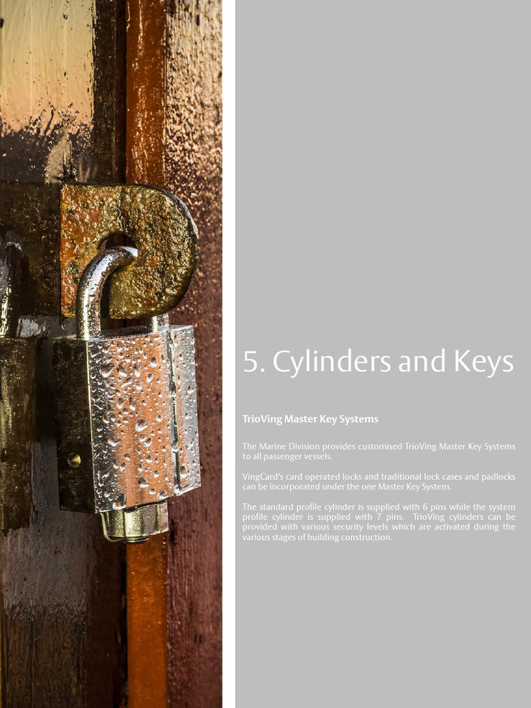 TrioVing Master Key Cylinder Systems | PDF | Screw