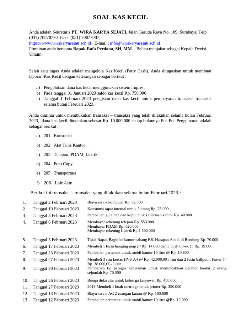 Kas Kecil Praktek Xii Otkp Compress | PDF