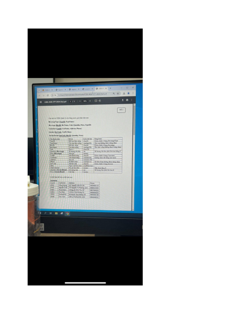 Đề GK | PDF | Computer Data | Sql